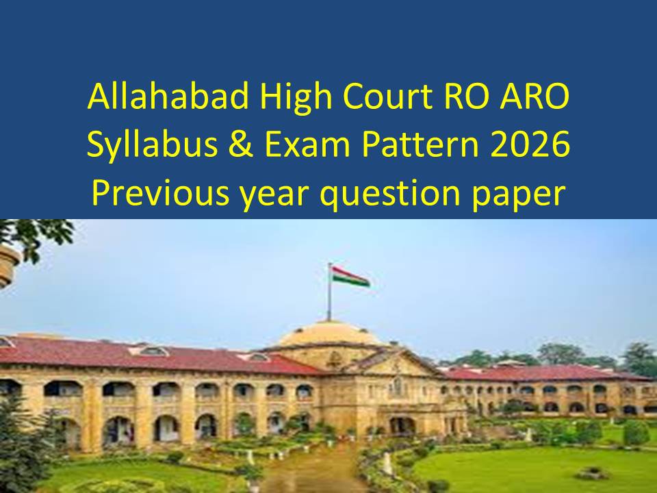 Allahabad High Court RO ARO Syllabus 2026 PDF (New) Review Officer ...