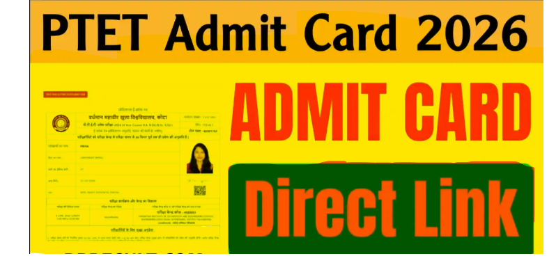 Rajasthan PTET Admit Card 2026 Download Link Login Official website ...